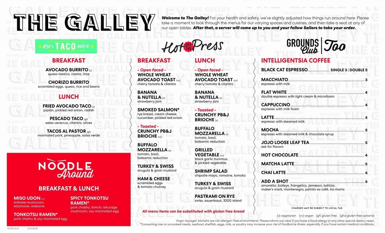 Virgin Voyages Menus - Dining and Bars UPDATED 2024 Including Sip and ...