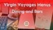 Virgin Voyages Menus - Dining and Bars | Magical Traveller