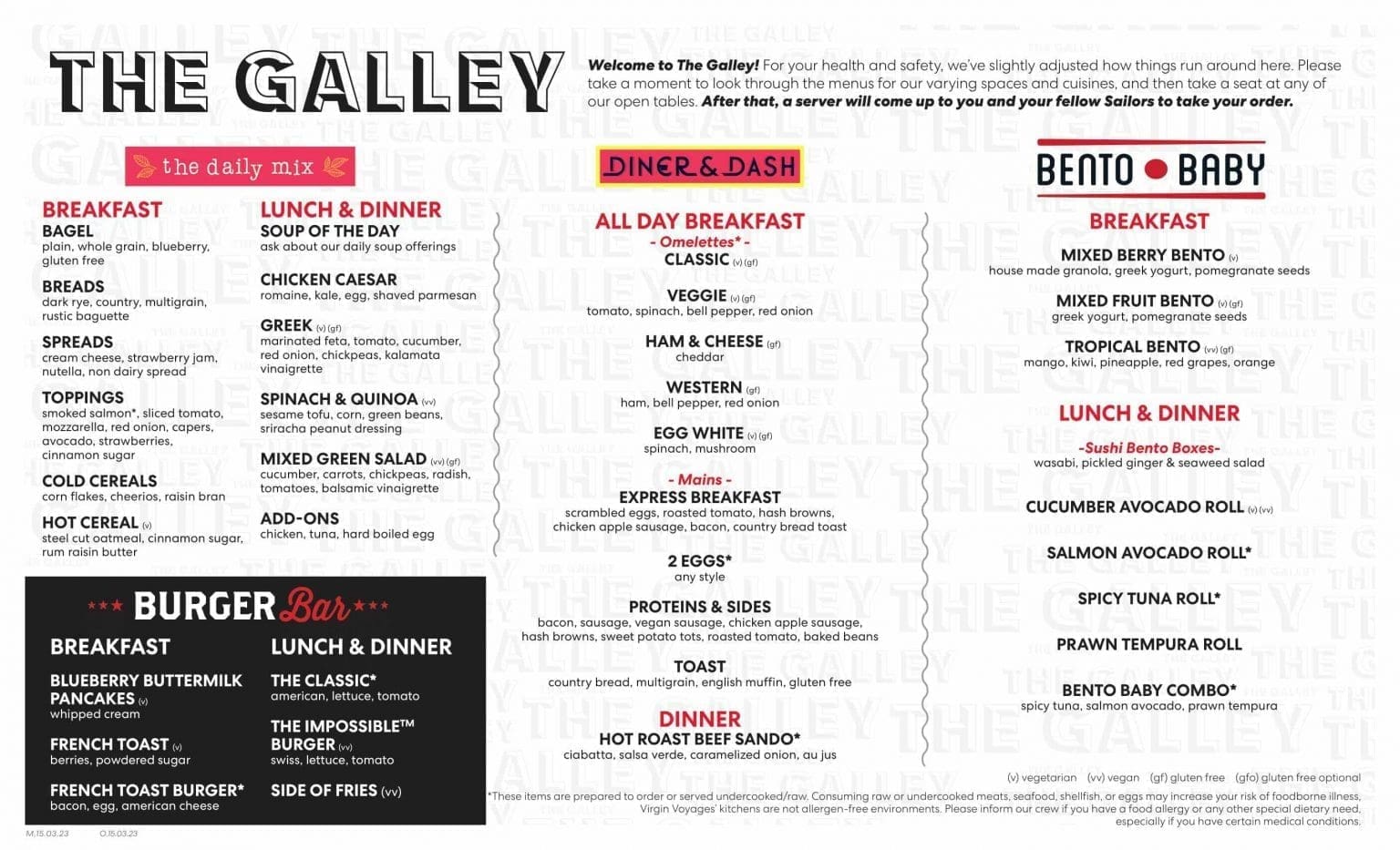 Resilient Lady New Menus | Virgin Voyages | Magical Traveller