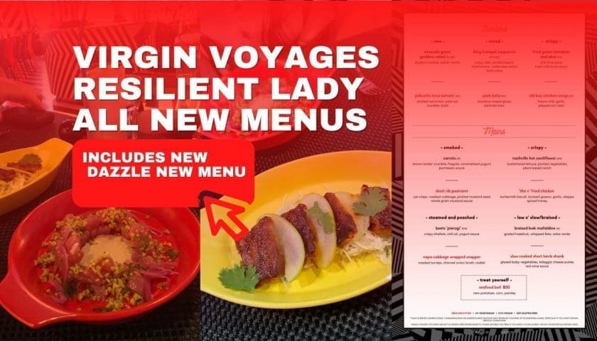 Resilient Lady New Menus | Virgin Voyages | Magical Traveller