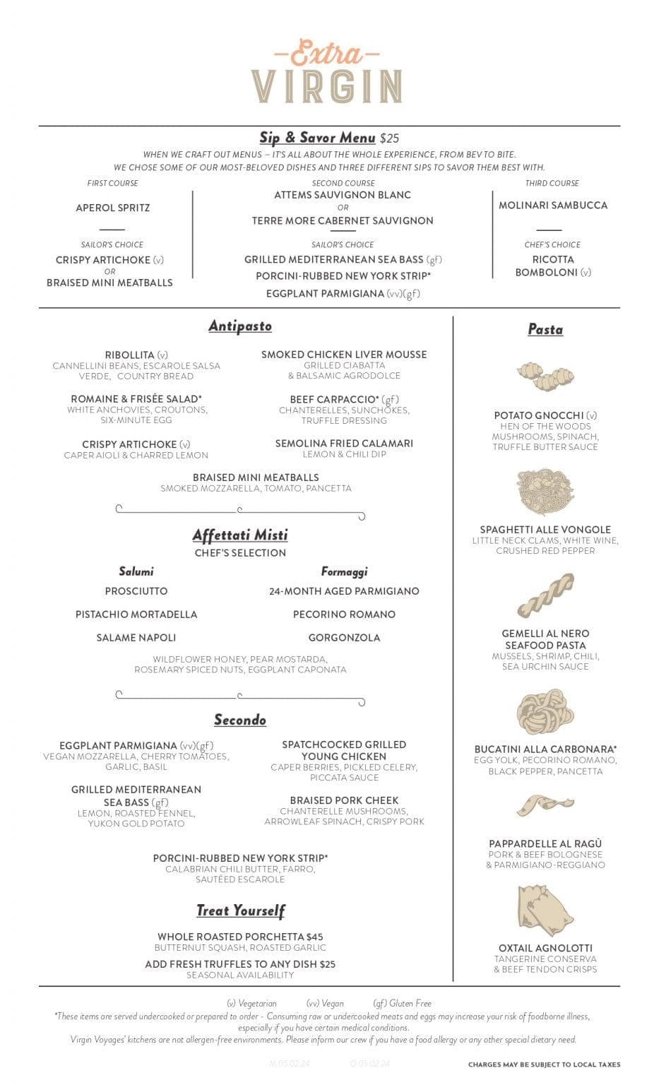 New Sip and Savor Menus Launching on Virgin Voyages | Magical Traveller