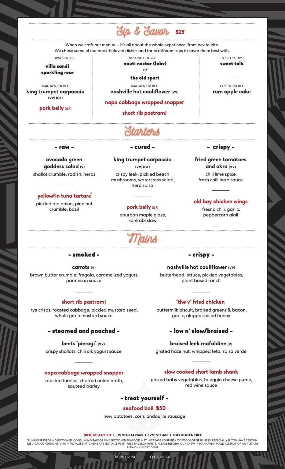Our Honest Razzle Dazzle Review on Virgin Voyages (With Menus & Insider ...